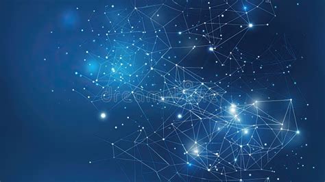 An Abstract Digital Network With Glowing Blue Nodes Connected By White