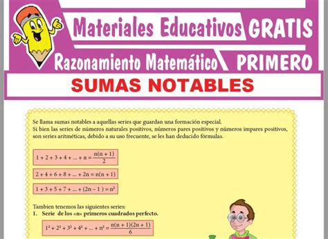 Problemas Con Sumas Notables Para Primer Grado De Secundaria