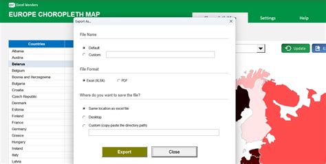 Europe Choropleth Map Excel Template Excel Wonders Amazing Excel