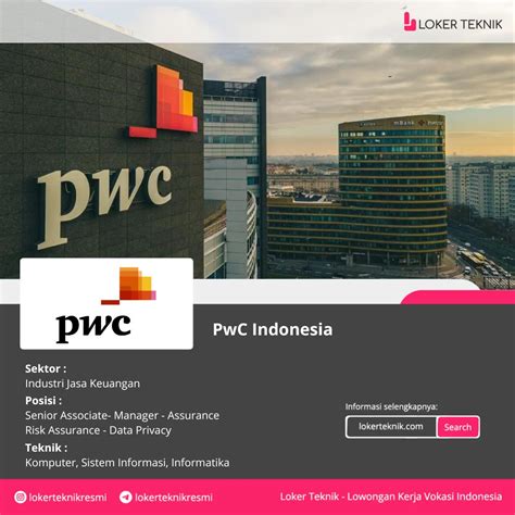 Lowongan Kerja Pwc Indonesia Agustus 2023 Loker Teknik
