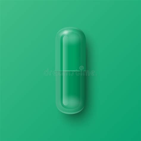 Vector 3d Realistic Green Pharmaceutical Medical Pill Capsule Tablet