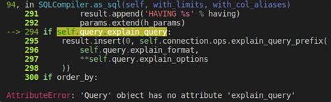 AttributeError Query Object Has No Attribute Explain Query Issue ESSolutions