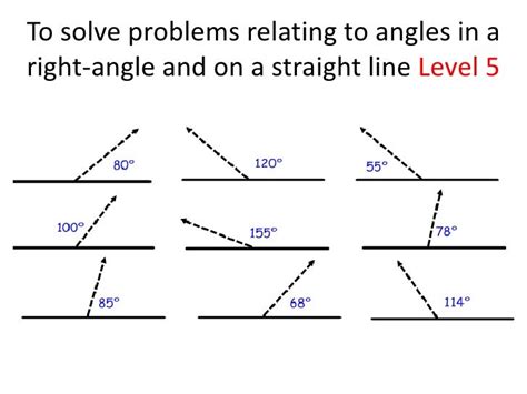 Angles In A Right Angle And Straight Line