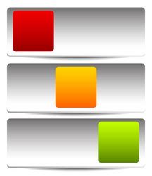 Rectangular Button Switch Toggle In 3 State Vector Image
