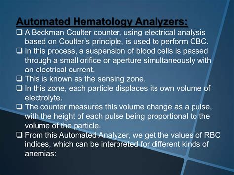 Physiology Presentation Rbc Indices Ppt