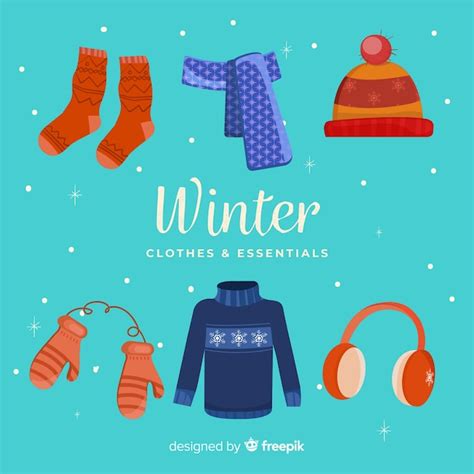 겨울옷 벡터 Freepik에서 무료 고품질 벡터를 다운로드하세요 Freepik