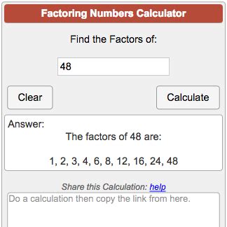 Factoring Calculator