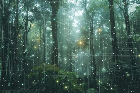 Design A Concept Of A Smart Forest Where Sensors M Generative Ai Premium Ai Generated Image