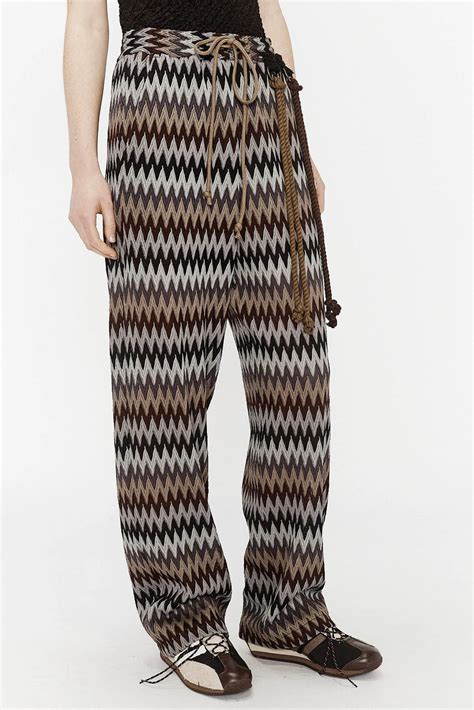 Song For The Mute Zig Zag Wide Leg Track Pants Ujng