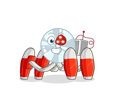Cd будущий робот вектор мультипликационный персонаж Премиум векторы