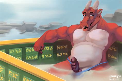Rule 34 Anthro Burrbito Dragon Genitals Hi Res Male Muscular Penis