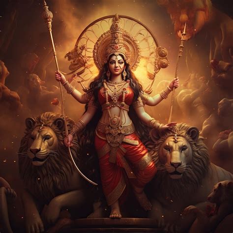 Premium Ai Image Illustration Of Goddess Durga Also Known As Shakti