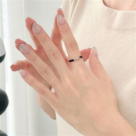 자체제작 Made 실물보장 2컬러 별빛 은하수 소원 매듭 반지 에이블리
