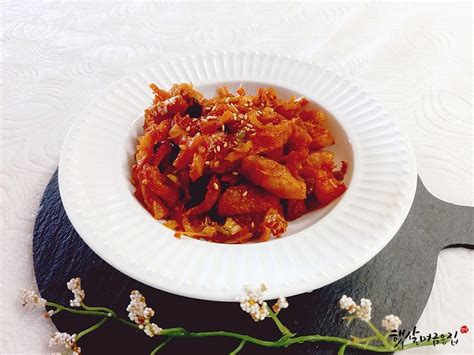 북어채볶음 만드는법 남편도시락밑반찬 황태채무침요리