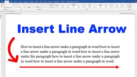 straight line with arrows