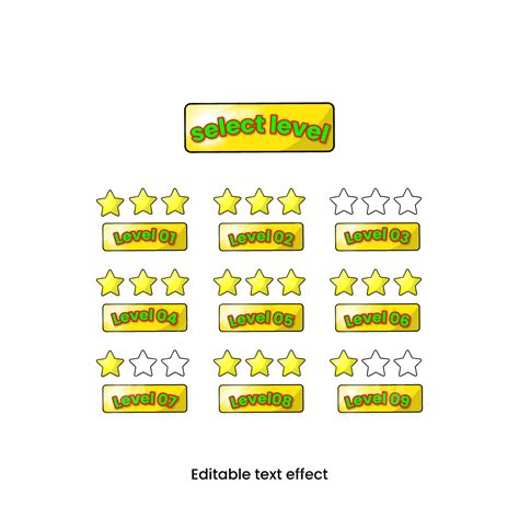 Gambar Vektor Desain Set Level Game Permainan Tingkat Permainan