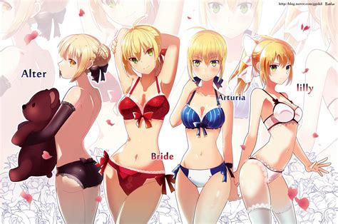 Wallpaper Illustration Blonde Anime Girls Cartoon Fate Series