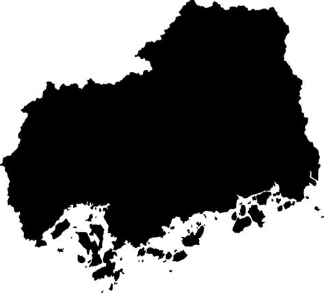 Silhouette Of Japan Country Mapmap Of Hiroshima 19862239 Vector Art At