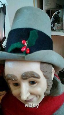 Scrooge Bob Cratchit Tiny Tim Animated Lighted Vintage Holiday Creation