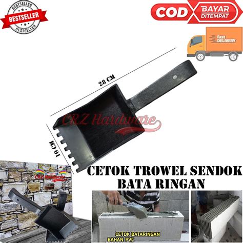 Jual CETOK BATA RINGAN TROWEL SENDOK SEMEN PASANG BATA RINGAN HEBEL HERBEL Shopee Indonesia