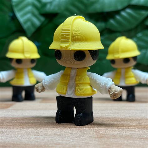 3d Printable Flexi Construction Worker By Brandon Santana Printables Store