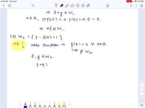 Solveddetermine Which Of The Following Are Subspaces Of The Vector Space Of All Real Valued