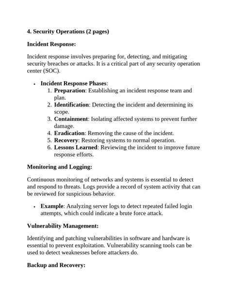 Isc2 Security Operations Notes Pdf