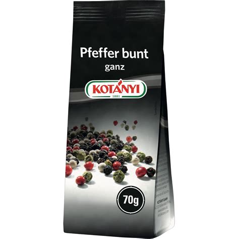 Transgourmet Österreich Kotányi Pfeffer bunt ganz 70 g
