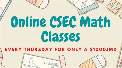 Affordable Online Csec Math Classes Youtube