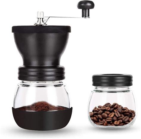 Manual Coffee Bean Grinder Hand Coffee Mill With 2 Glass Jars Lazada Ph