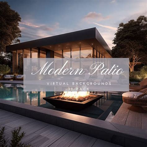 Modern Patio 12 Pack Virtual Backgrounds Zoom, Google Meet, Skype ...