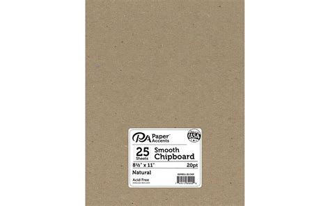 Chipboard 8 5x11 20pt 25pcpk Natural Michaels
