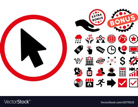 Mouse Pointer Flat Icon With Bonus Royalty Free Vector Image