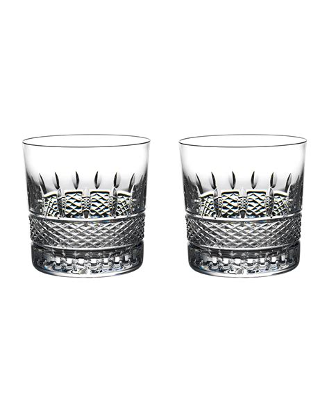 Waterford Crystal Irish Lace Crystal Old Fashioned Glasses Set Of 2