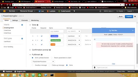 regex validation code in not accepting in aws lexbot validation stack