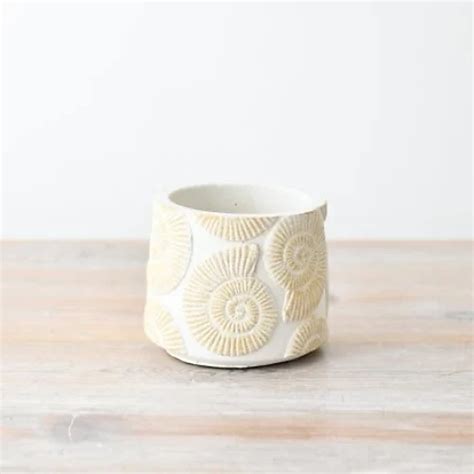 Sea Shell Patterned Planter Pot