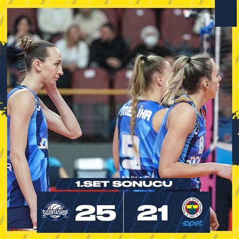 Fenerbahçe Voleybol on Twitter İlk set sonucu Sigorta Shop 25 21 Fenerbahçe Opet