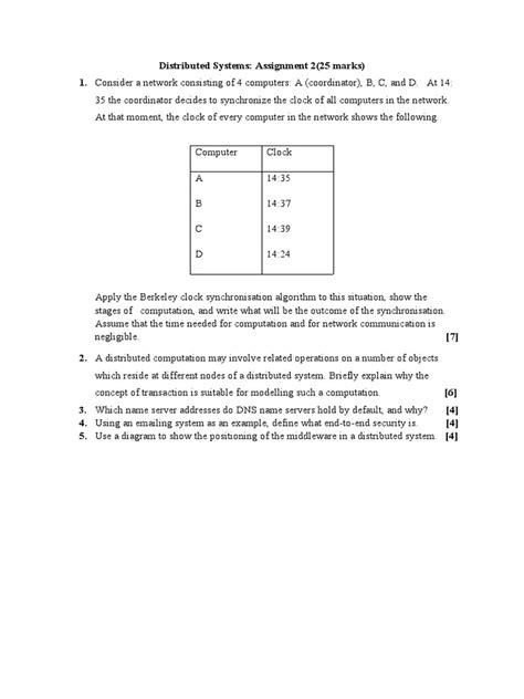 Distributed Systems Assignment 2 Pdf