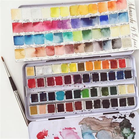 Beautiful Color Chart For My Schmincke Watercolor Set