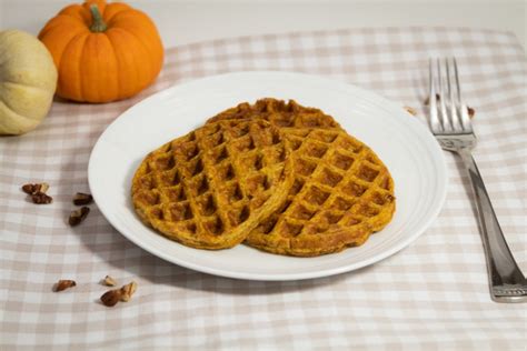 Healthy Protein Pumpkin Waffles Sweetened Wright