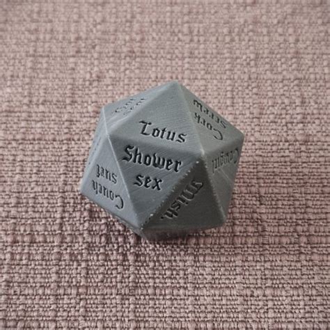 🎲 Sex Dice D20・ Stl File For 3d Printing・cults