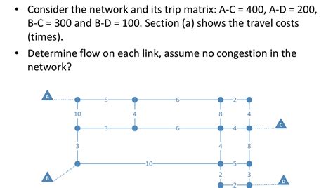 Solved Consider The Network And Its Trip Matrix