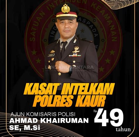 Smsi Bengkulu Nobatkan Akp Ahmad Kahiruman Sebagai Kasat Intelkam