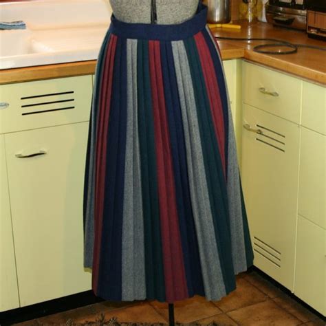 Homemade Skirts Vintage Pleated Womens Skirt Homemade Colorful