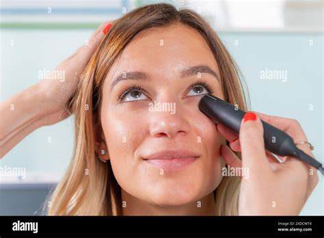 Ophthalmologist Uses Ocular Ultrasound B Scan For A Thorough Eye