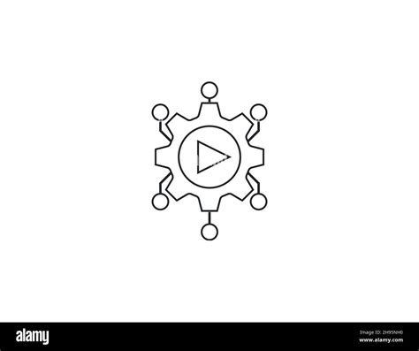 Vector Illustration Flat Design Workflow Automation Processing Icon Stock Vector Image Art