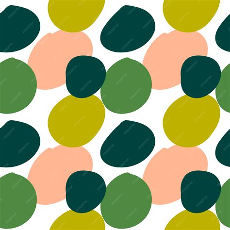 Premium Vector Geometrical Background With Uneven Circles Abstract Round Seamless Pattern