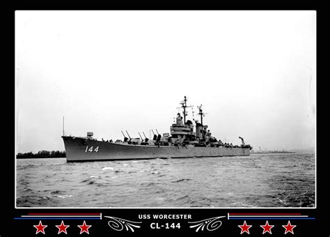 Uss Worcester Cl 144 Canvas Photo Print Navy Emporium
