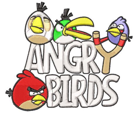 Embroidery Pattern Angry Birds Logo Age Store Anime Designs