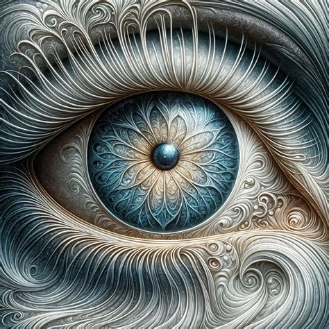 Close Up Highly Detailed Ornate Eye With An Intricately Designed